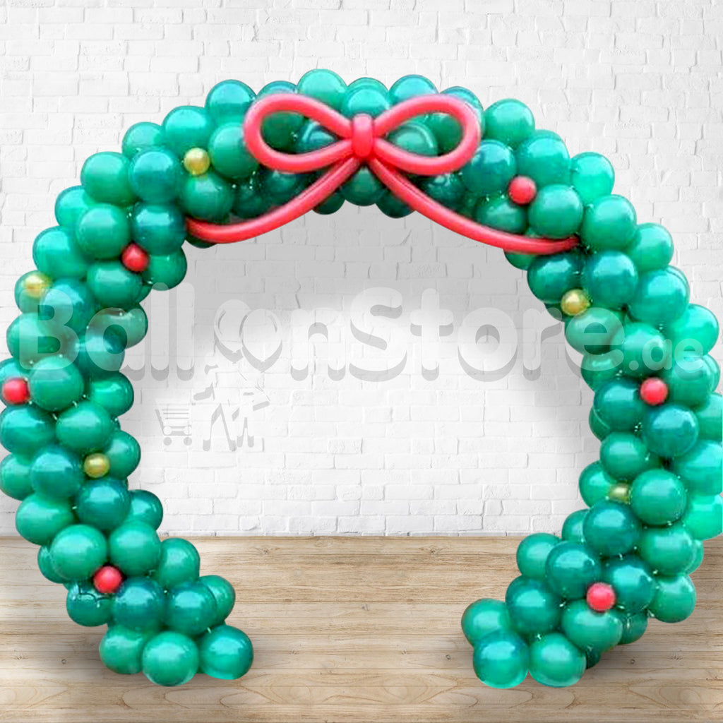 Christmas Wreath Balloon Arc - Arch 3DAYS NOTICE - Not Possible For De