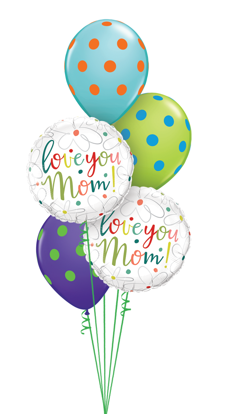 Mother's Day Balloons - Balloon Bouquet - Helium Balloons Dubai- MOM