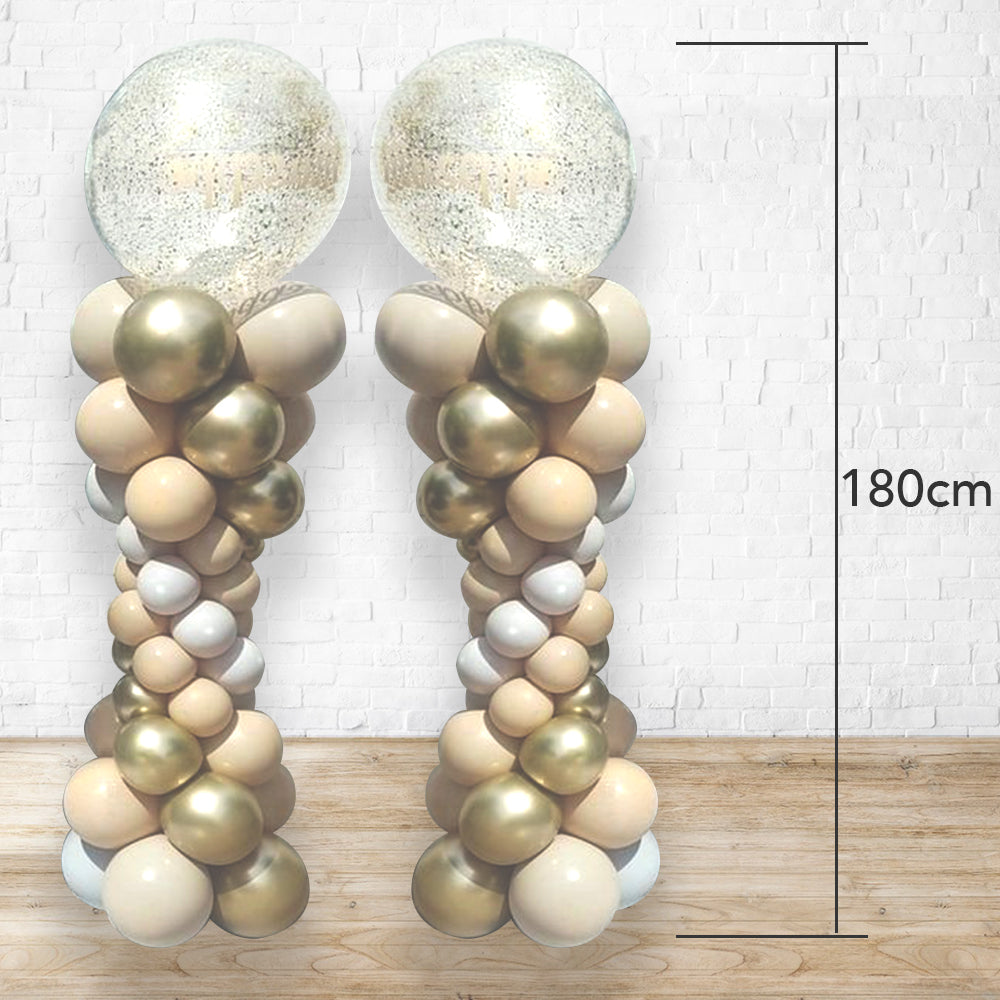 Aesthetic Classic Roman Balloon Pillar with 30inches CUSTOM - TEXT PRE