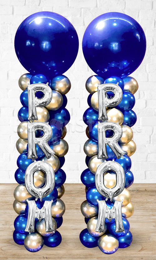 PROM NIGHT Classic Standard Chrome Balloon Pillar ;PRE-ORDER 1-day In