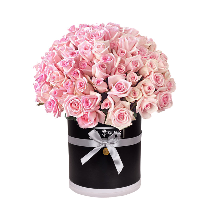 51 Pure Pink Roses Fresh Flower Arrangement