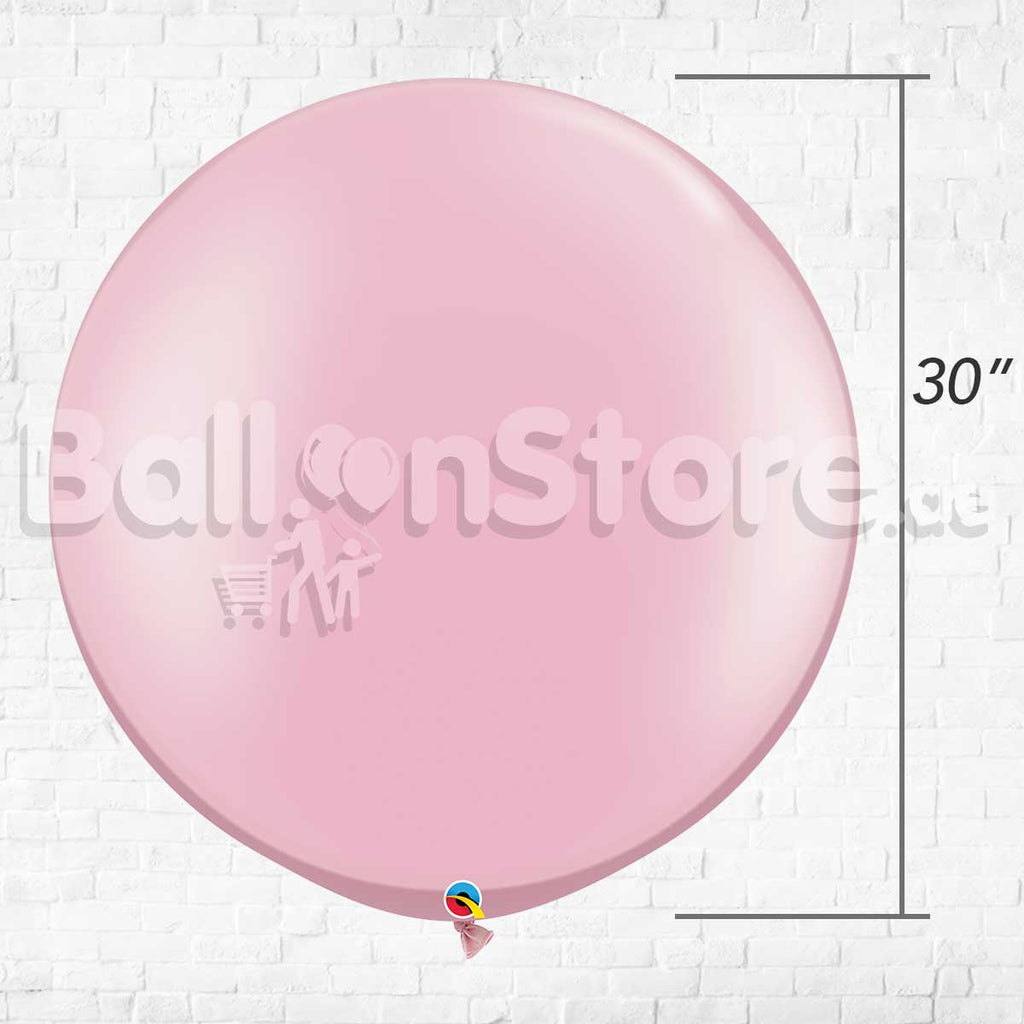 30inches Giant Pearl Pink Color Latex Balloon - Helium Inflated