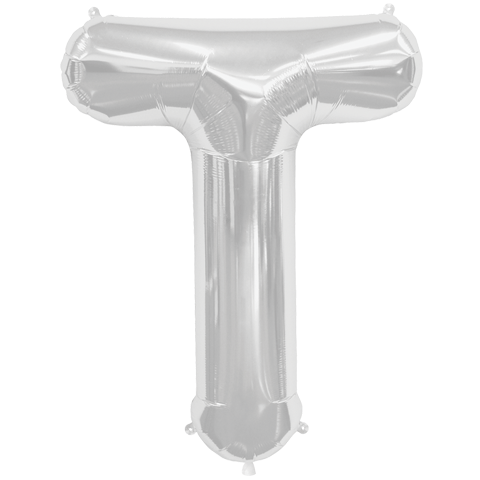 Jumbo Letter T - Metallic Silver